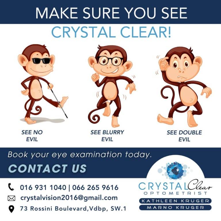 Crystal Clear Optometrist Vanderbijlpark Contact Information | Medical Services on Business on View