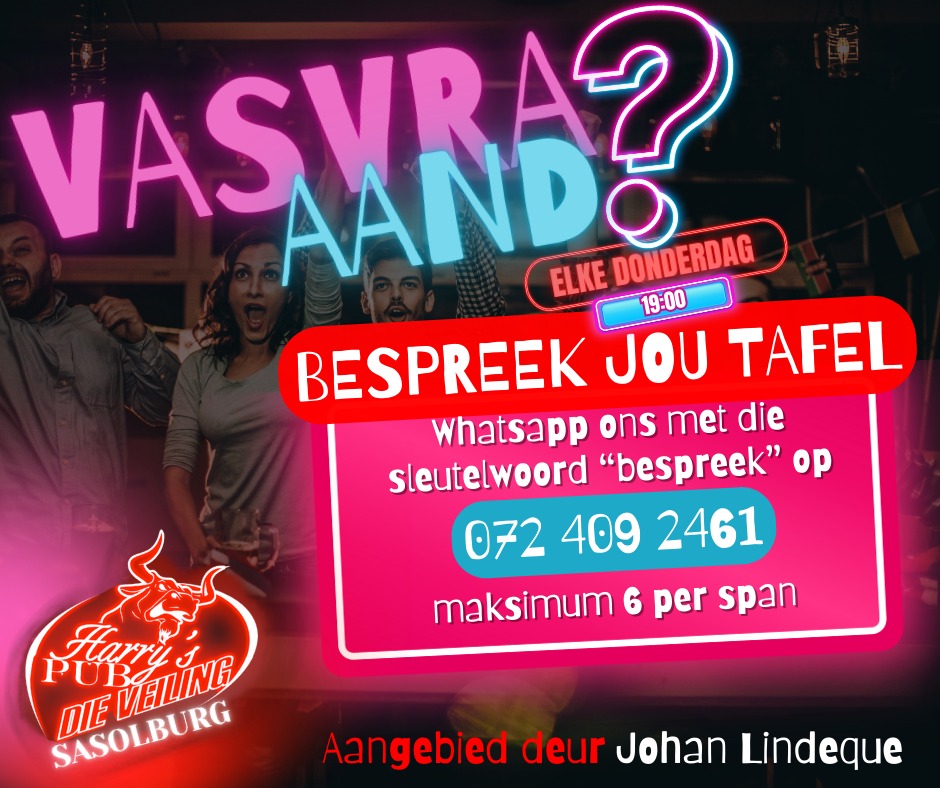 Die Veiling Pub Sasolburg Contact Information | Restaurants on Business ...